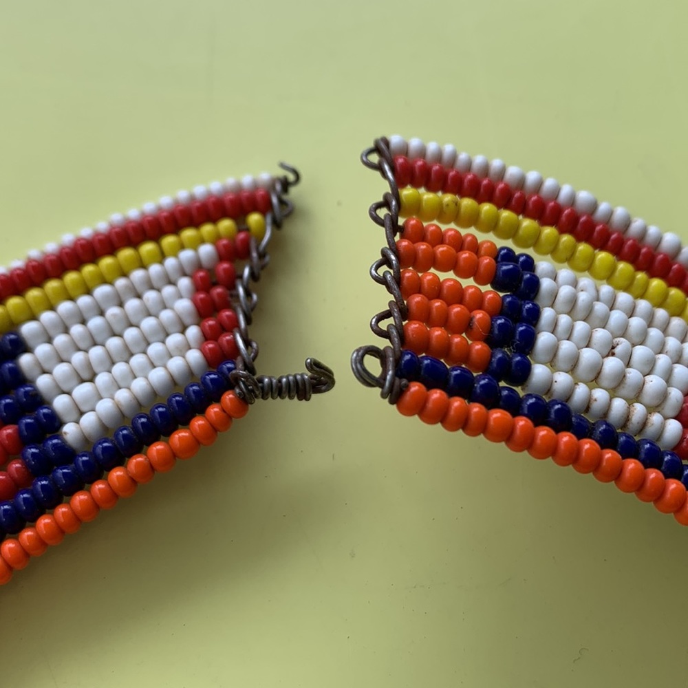 Vintage Handmade Tribal African Kenyan Maasai Beaded … - Gem